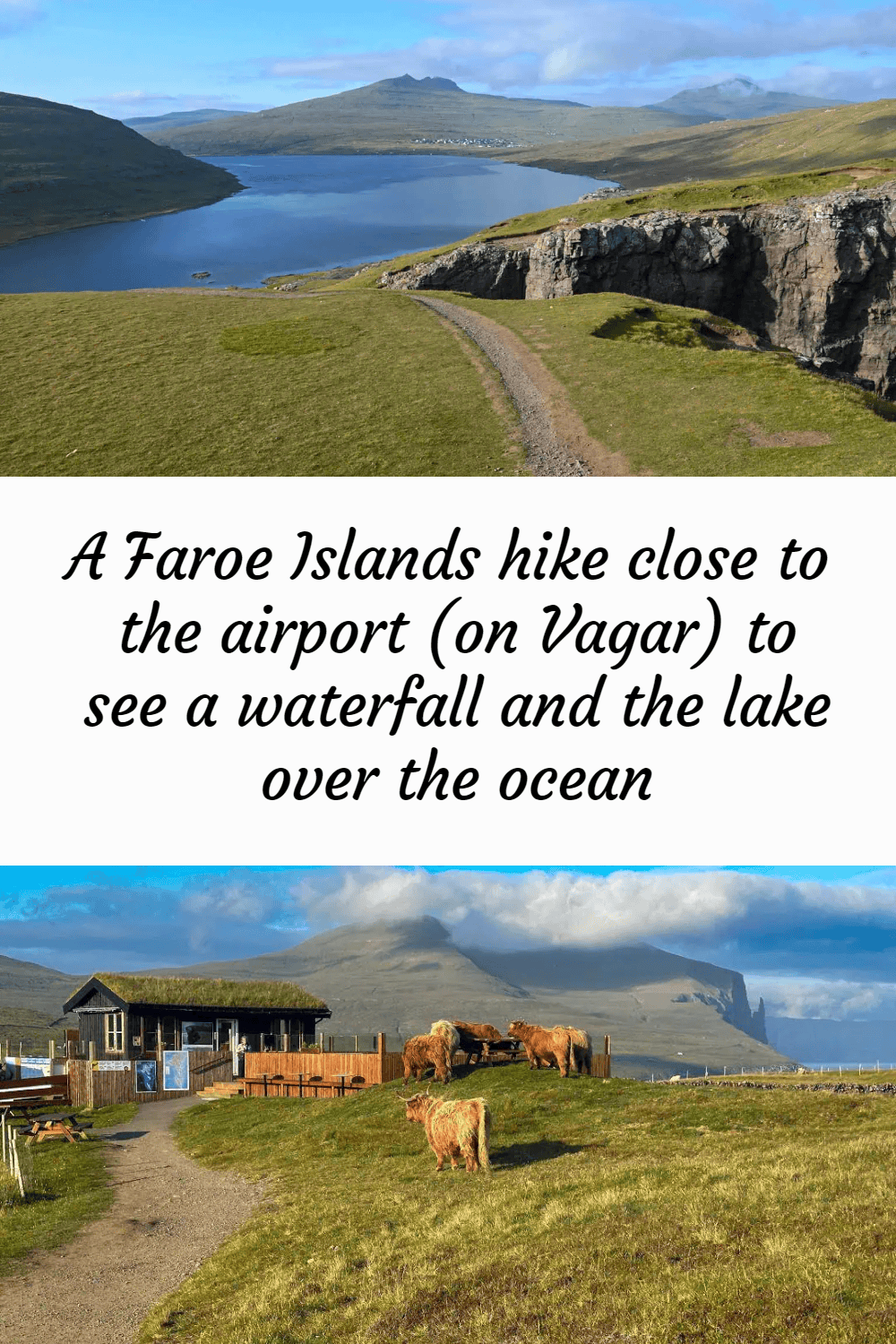 Trælanípa Hike to Lake Sørvágsvatn (or Lake Leitisvatn), The Lake Over the Ocean, Faroe Islands ...